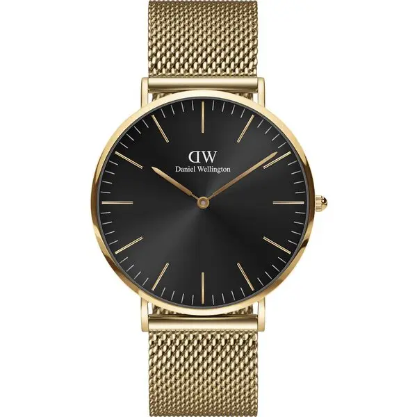 DANIEL WELLINGTON Classic Ever Mesh Strap Watch - Gold