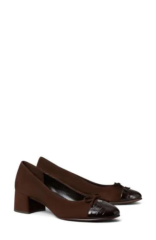 Tory Burch Cap Toe Pump - Cocoa /cocoa