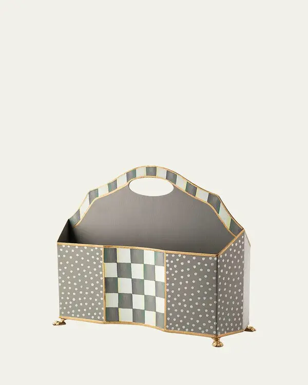 MACKENZIE-CHILDS Sterling Check Magazine Rack - One-color | Editorialist
