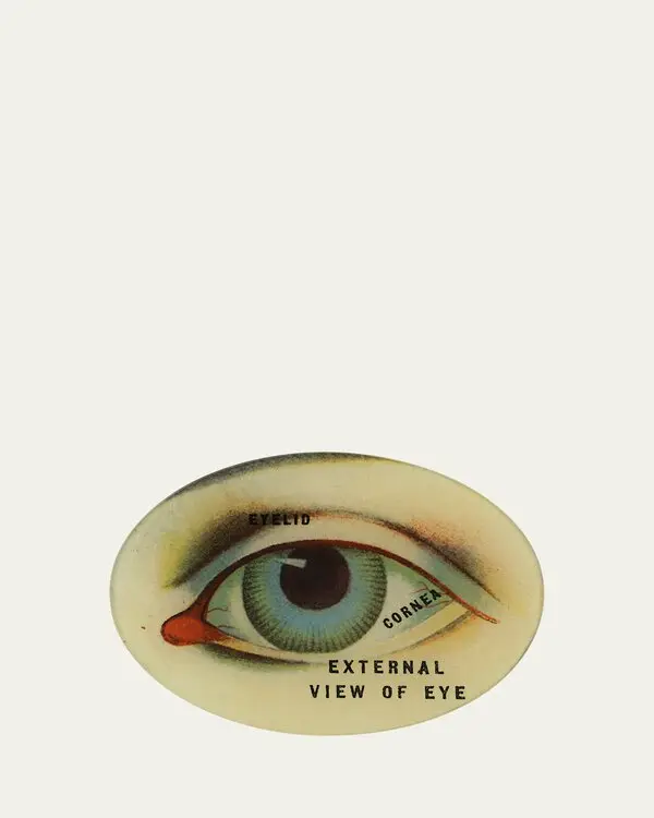JOHN DERIAN External View Of Eye Oval Tray, 5" X 7