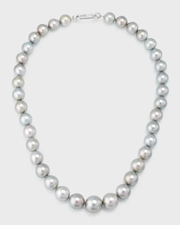 PEARLS BY SHARI 18k White Gold Tahitian Pearl Necklace - One-color