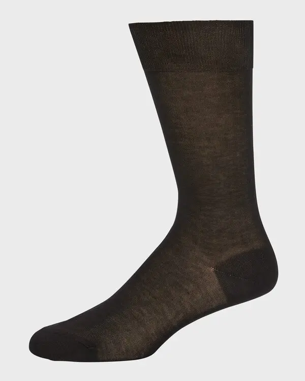 BRESCIANI Knit Crew Socks - Black