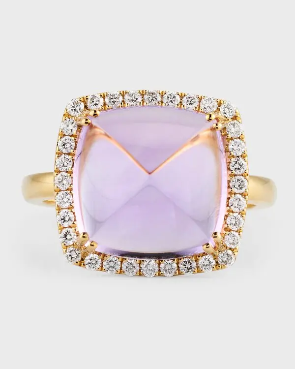DAVID KORD 18k Yellow Gold Diamond And Cocktail Ring - Amethyst
