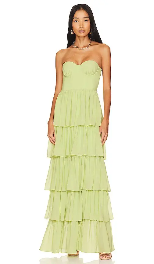LOVERS AND FRIENDS Hattie Gown - Green