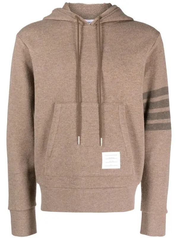 Thom Browne Stripe-detail Knit Hoodie