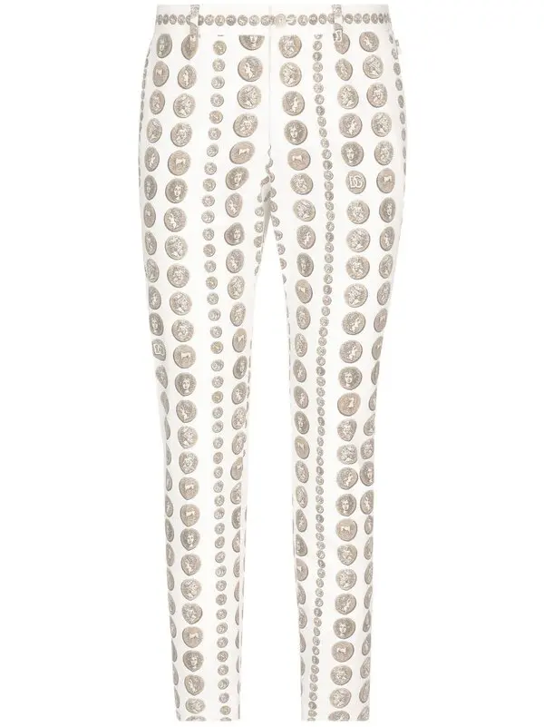 Dolce & Gabbana Motif-print Tailored Trousers