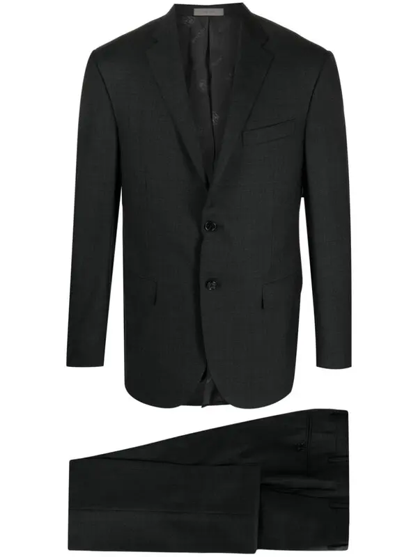 Corneliani Single-breasted Wool Suit - Grey