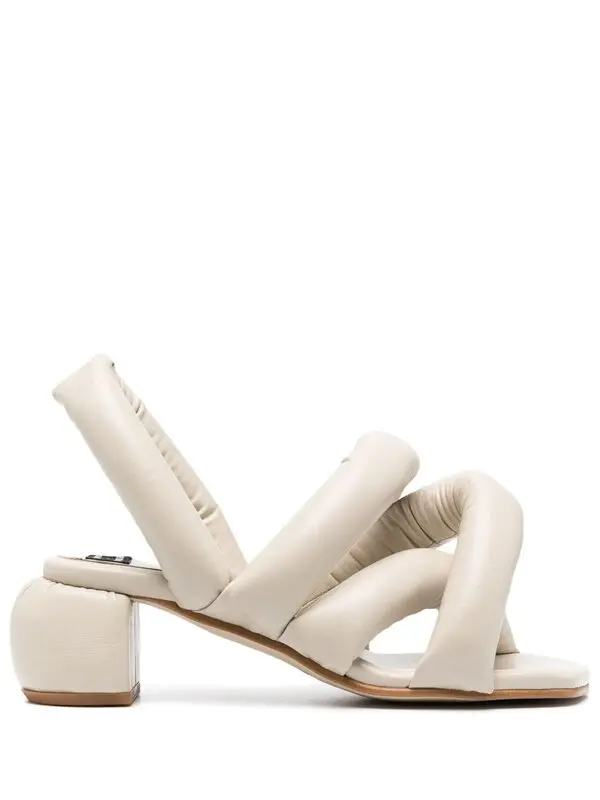 Henrik Vibskov Sausage 60mm Crossover Strap Sandals - Neutrals