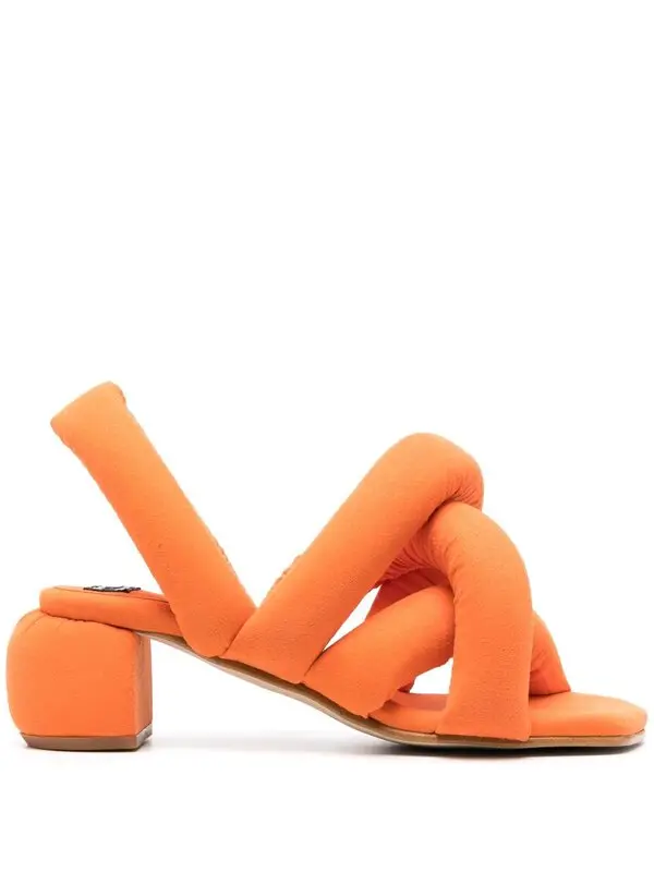 Henrik Vibskov Sausage 60mm Crossover-strap Sandals - Orange