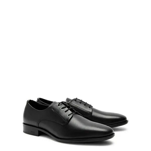Hugo Boss Colby Leather Derby Shoes - Black | Editorialist