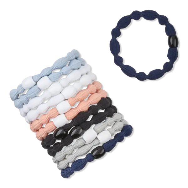SCUNCI Beaded Hair Elastics 12-pack