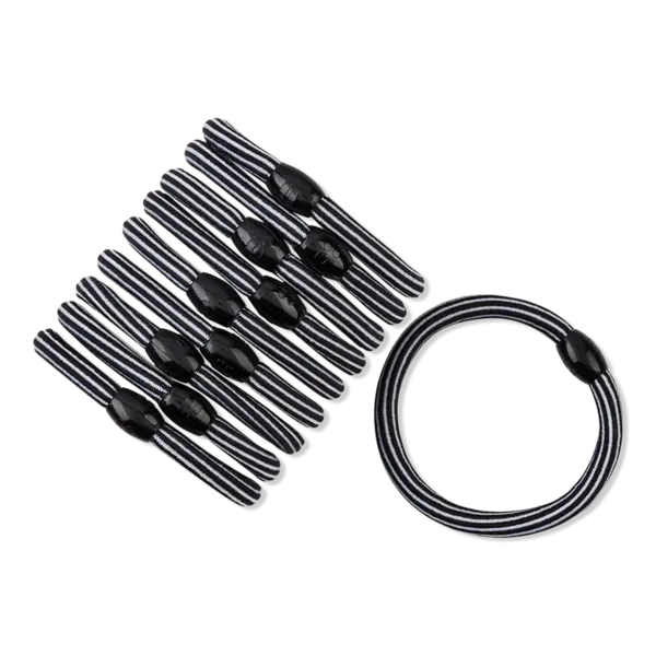 SCUNCI Striped Elastics 10-pack