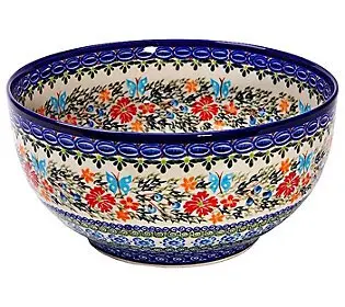 LIDIA'S POLISH POTTERY 10 Cup Serving Bowl