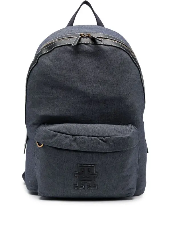 Tommy Hilfiger Monogram Black and Blue Backpack Tommy Hilfiger Monogram Flap Backpack In Blue - 20% Off  main image 3