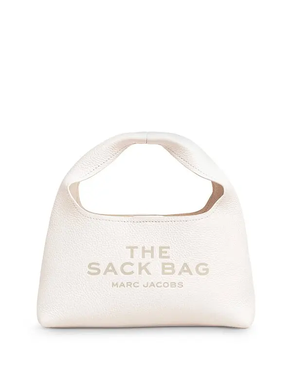 Marc Jacobs Mini Leather Sack Bag - White/nickel