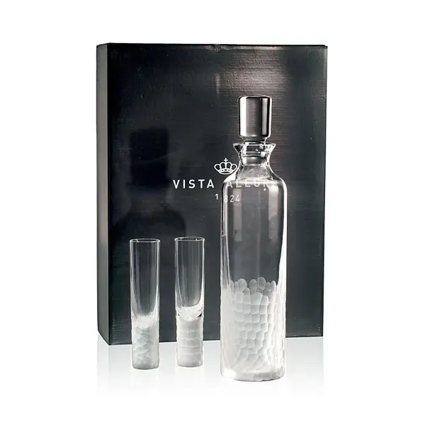 VISTA ALEGRE Artic Case With Vodka Decanter And 4 Shot Glasses