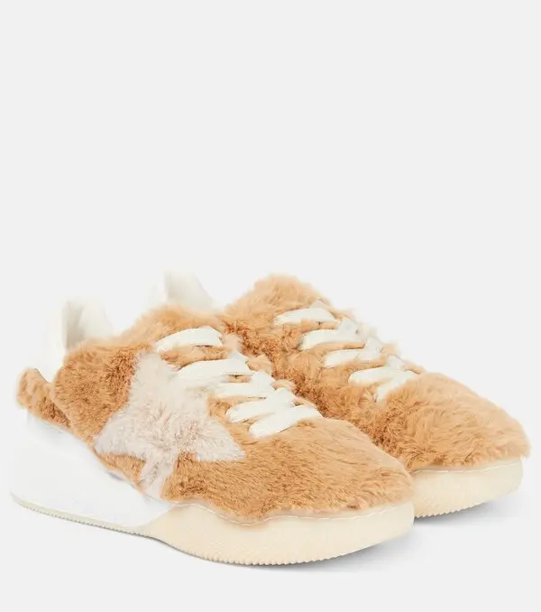 Stella McCartney Loop Faux Fur Sneakers - Multicoloured