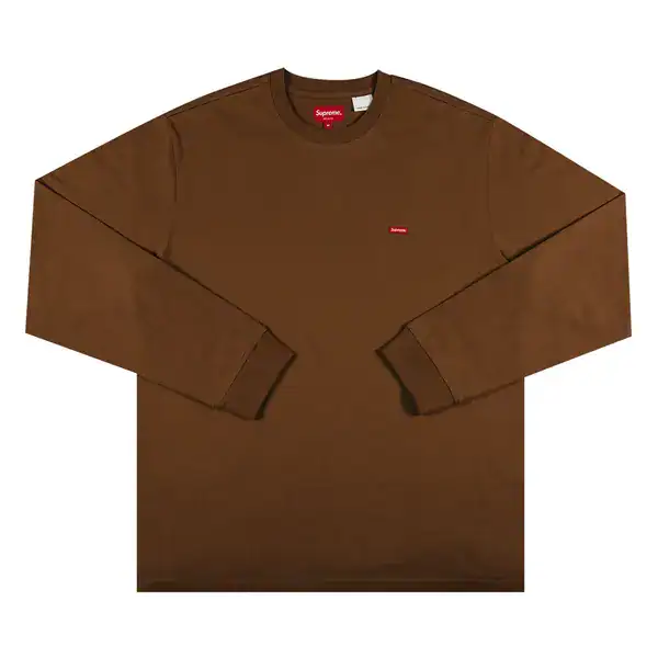 Supreme supreme small box L/S Tee DarkBrown Mサイズ Small Box L S
