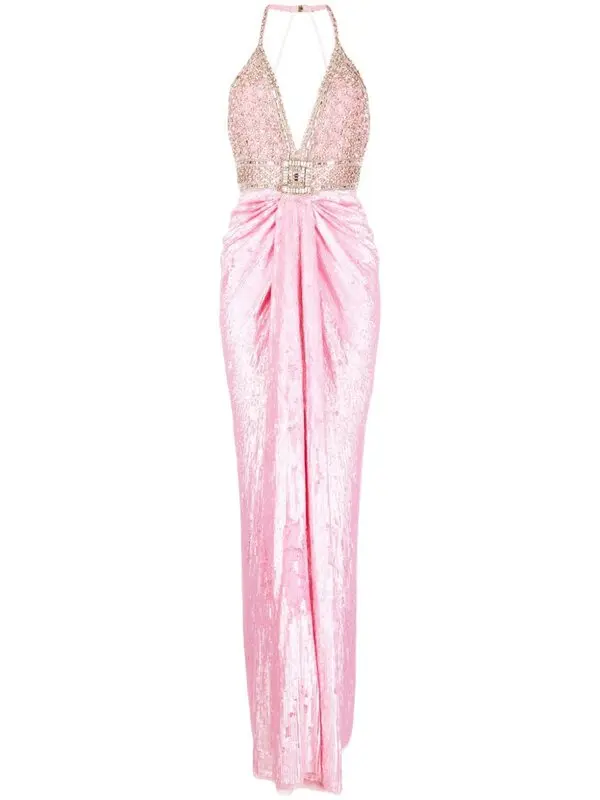 Jenny Packham Hero Crystal-embellished Gown - Pink | Editorialist