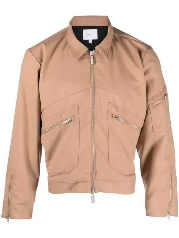 Rhude Sambac Bomber Jacket - Brown