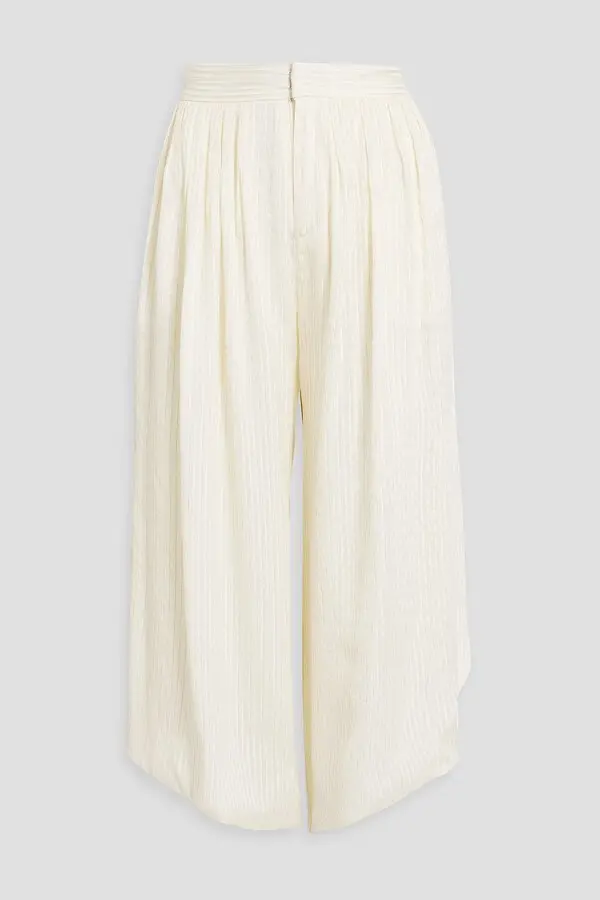 Etro Metallic Silk-blend Jacquard Culottes