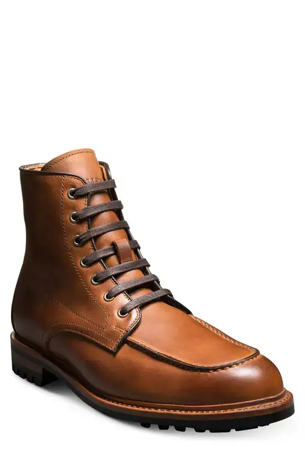 NEW Allen Edmonds Carter Moc Toe Weatherproof Boot 8.5 D Brown Suede Lace Up Allen Edmonds  main image 2