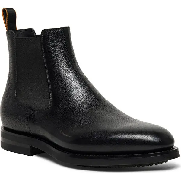 Santoni Enver Chelsea Boot - Black-n01