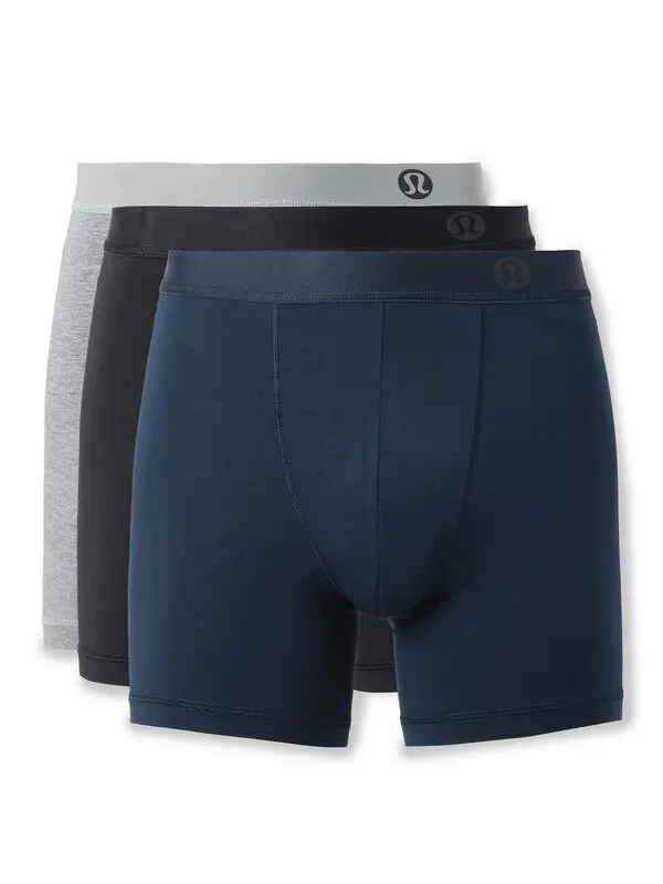 Lululemon Always In Motion Three-pack Stretch-modal Jersey Boxer Briefs