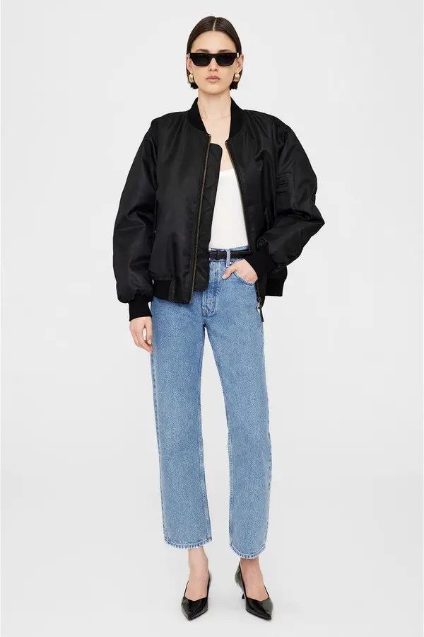 ANINE BING Leon Bomber Jacket - Black