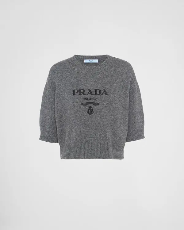Prada Wool And Cashmere Sweater - Slate Gray