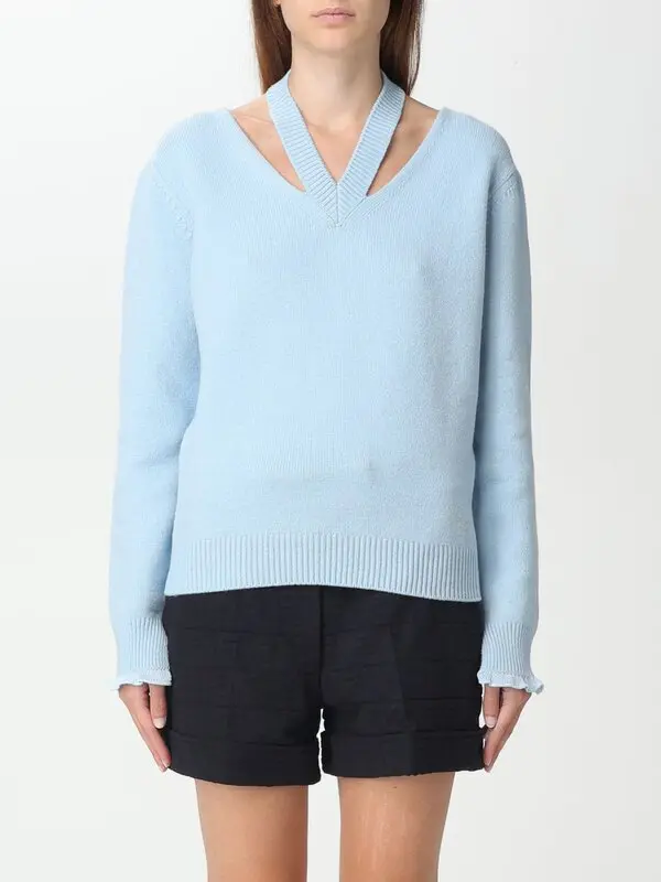 Fendi Cashmere Sweater In Gnawed Blue 55% Off Editorialist