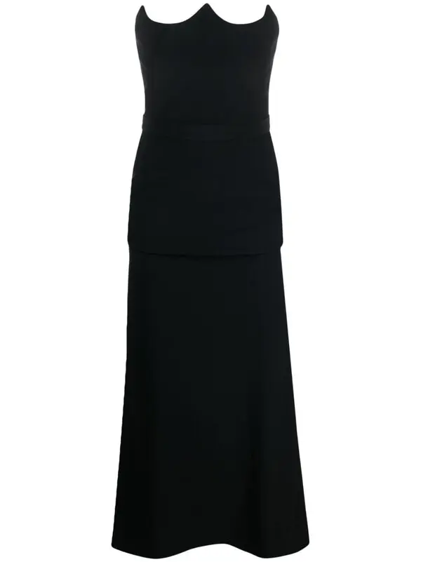 Alexander McQueen Peak Corset Crepe Gown
