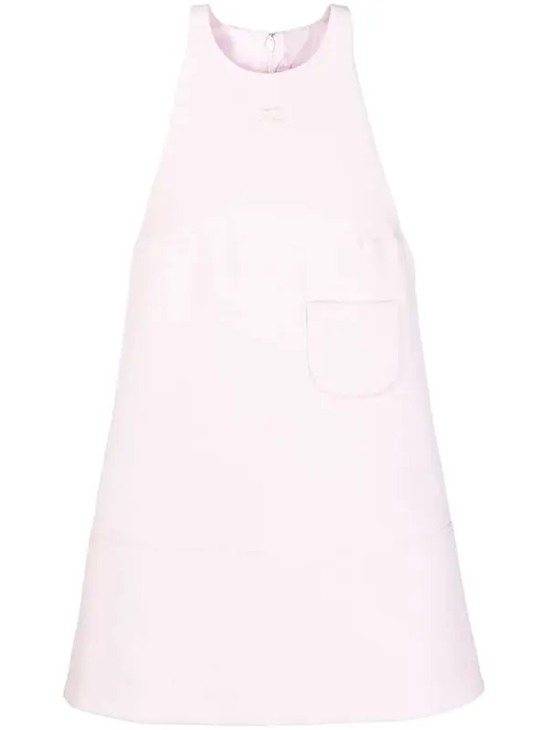 COURREGES Patch-pocket A-line Minidress