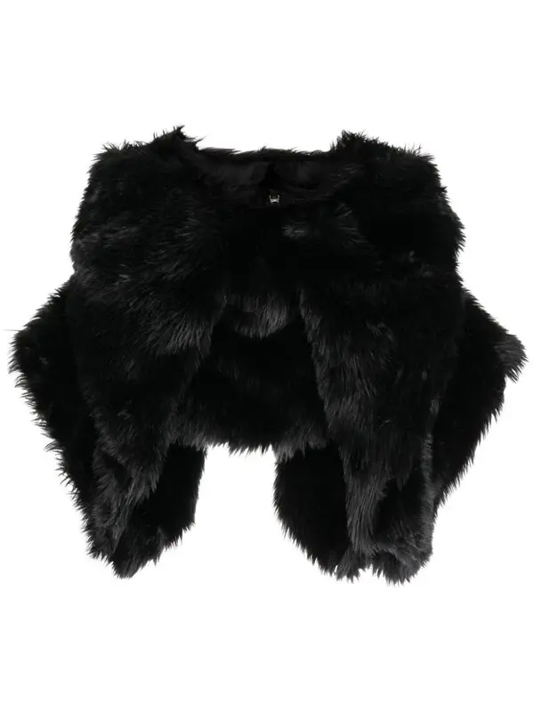 Comme Des Garçons Fur-design Cropped Blouse