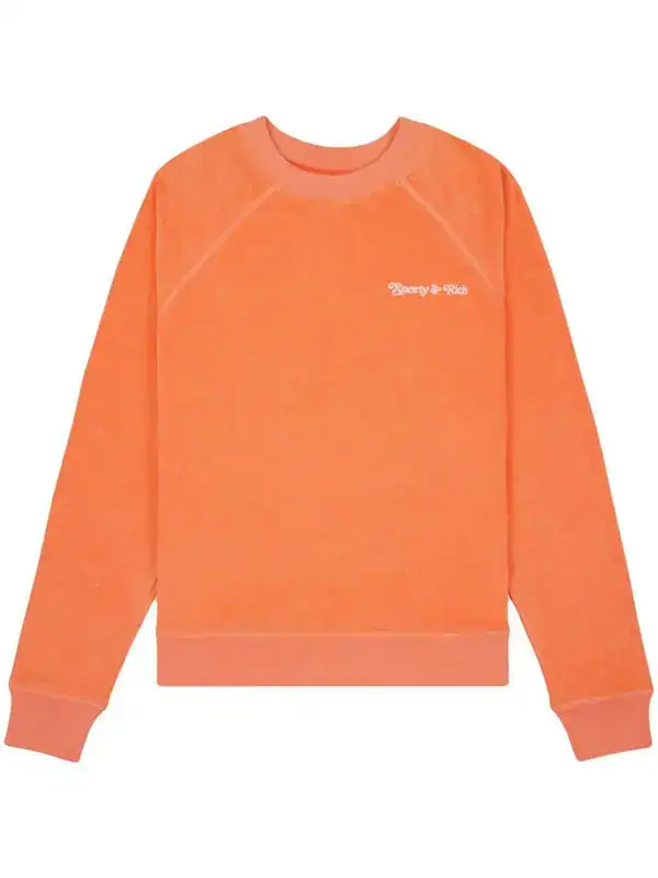 Sporty Rich Ny Tennis Club Cotton Sweatshirt Orange Editorialist
