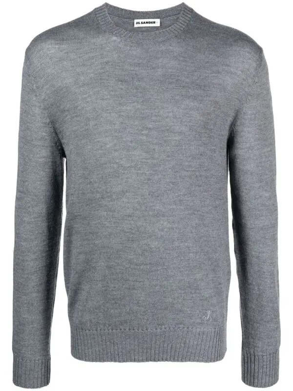 JIL SANDER Crew-neck Wool Jumper - Grey