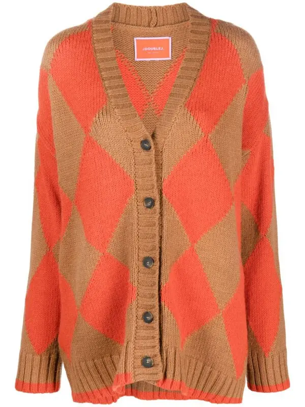 La DoubleJ Argyle-intarsia Alpaca-blend Cardigan