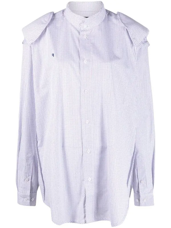 FRENKEN Name Attachement Insideout Checked Cotton Shirt