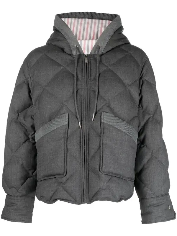Thom Browne Super 120's Hooded Padded Jacket