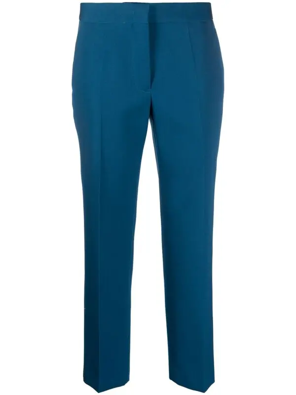 JIL SANDER Tailored Cropped Trousers - Blue