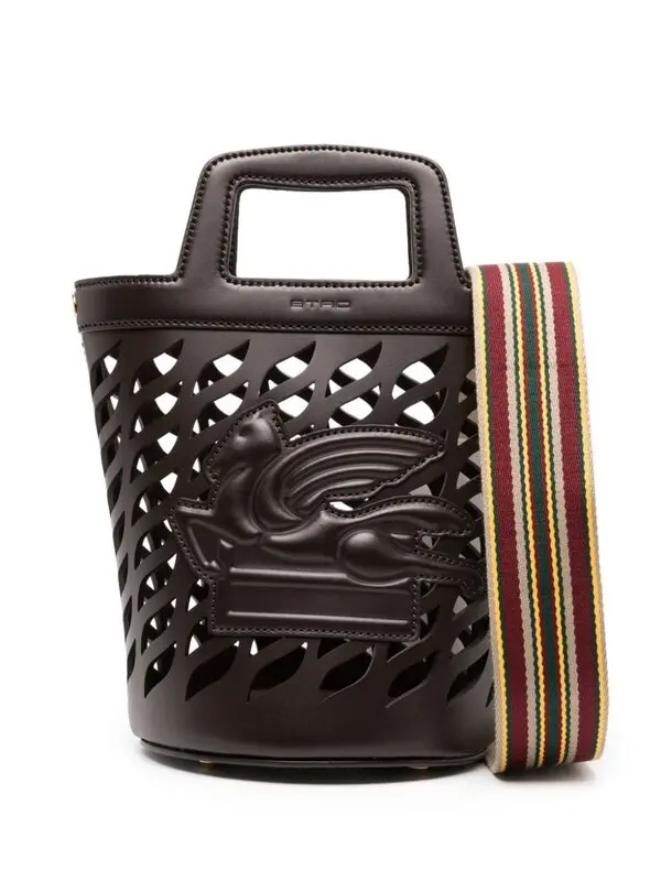 Etro Coffa Leather Bucket Bag - Brown