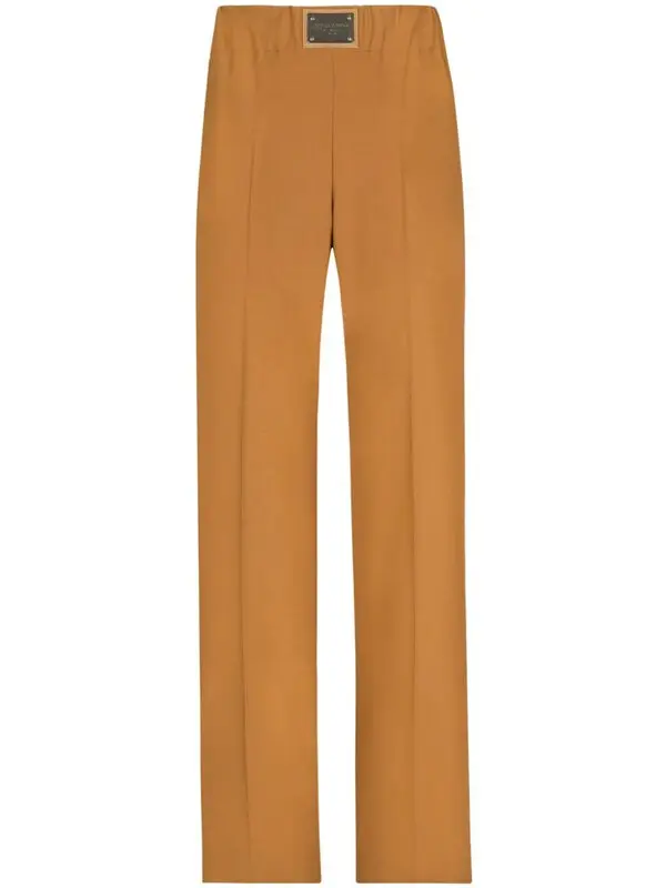 Dolce & Gabbana High-waisted Wool Trousers - Brown