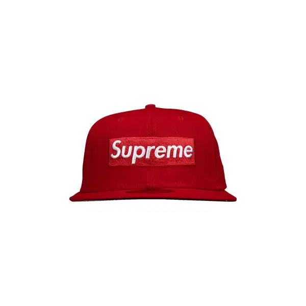 Supreme X New York Yankees New Era Box Logo Cap - Red  display picture 1
