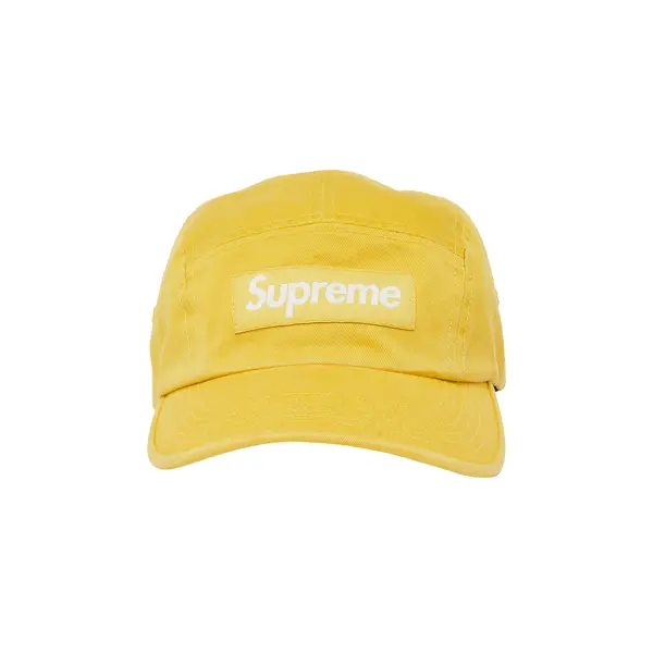 Supreme Washed Chino Twill Camp Cap - Yellow