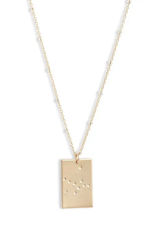 SET & STONES Zodiac Constellation Pendant Necklace - Gold - Virgo