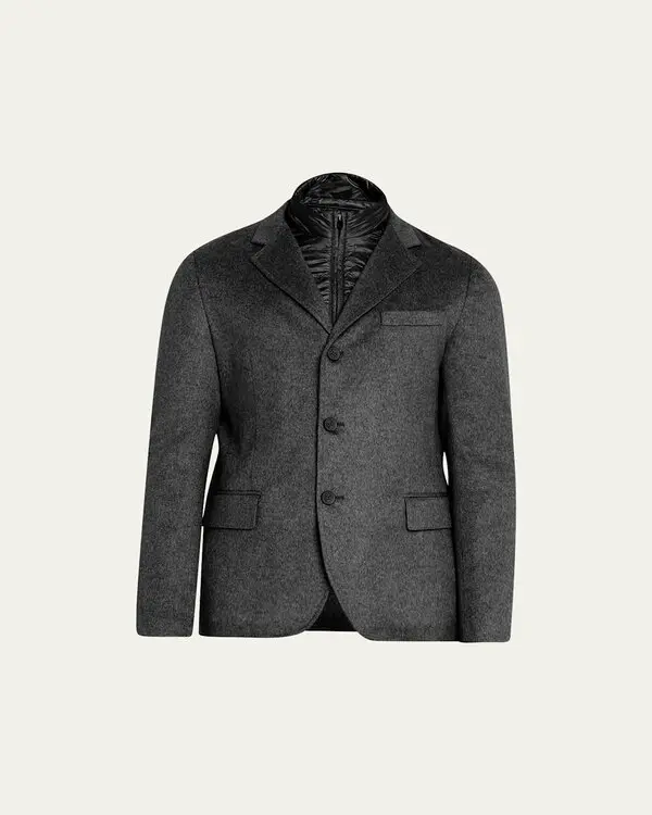 Herno Cashmere Blazer With Detachable Bib