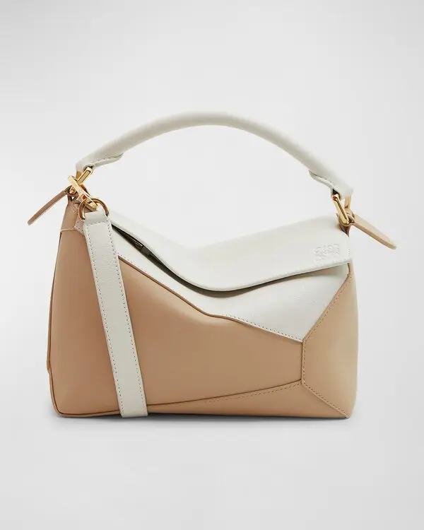 Loewe Puzzle Edge Small Top-handle Bag - Soft White/paper Craft