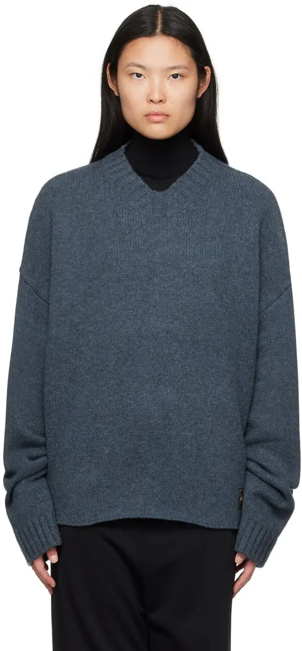 Martine Rose Oversized Sweater In Indigo - 60% Off | Editorialist