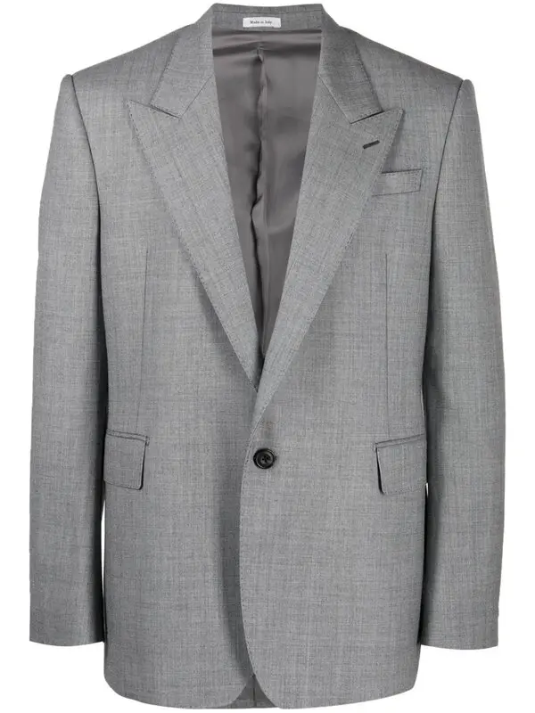 Alexander McQueen Single-breasted Wool Blazer