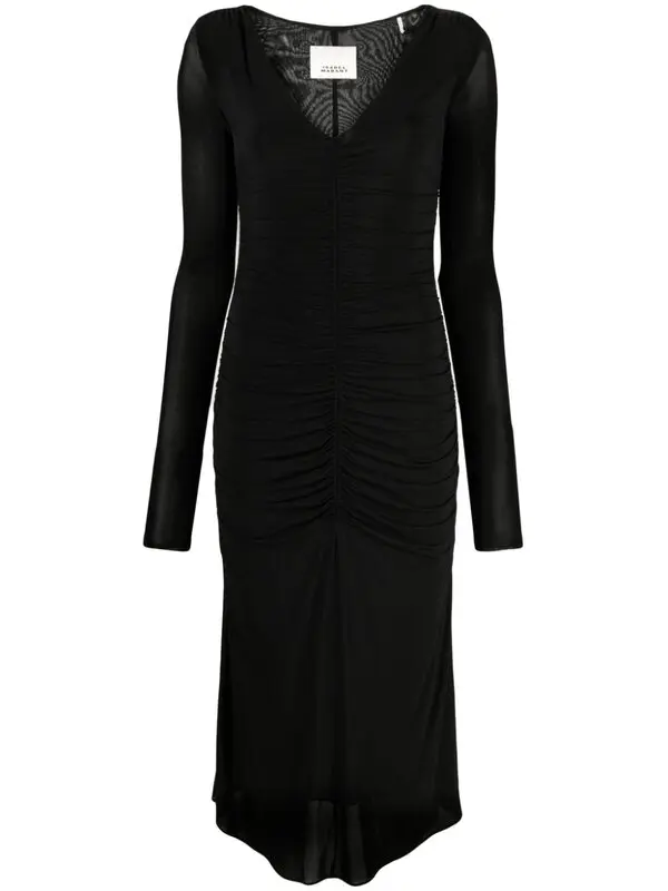 Isabel Marant Laly Ruched Jersey Dress